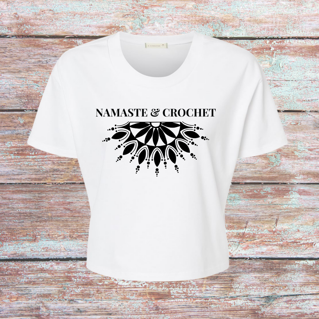 Crop Tee (White) – Namaste And Crochet